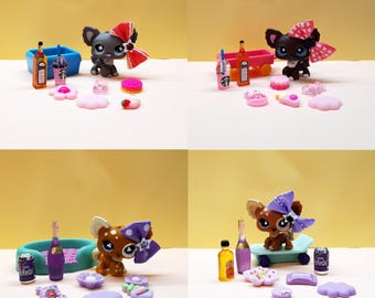 Littlest Pet Shop Rare Vintage LPS Chihuahua Dogs Accessories Lots ~YOU ...