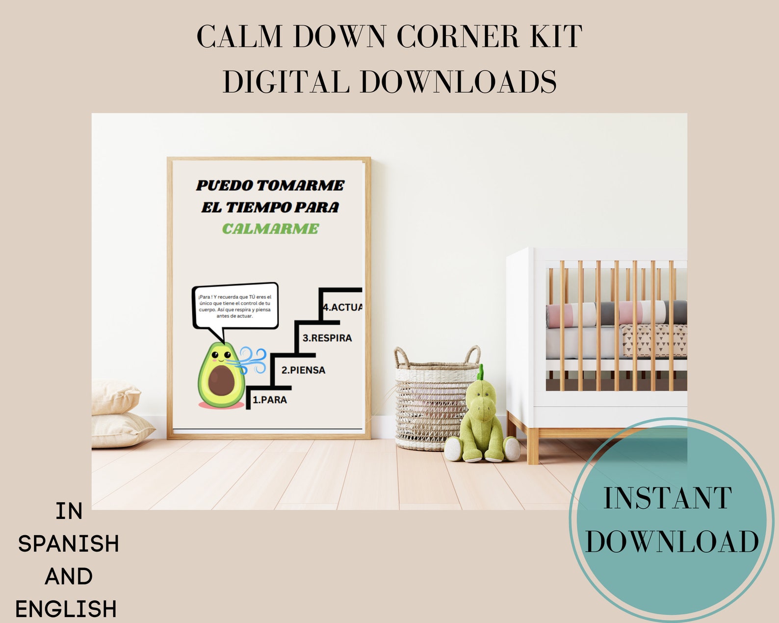 10 Spanish & English Calm Down Corner Kit-self Regulation-calming ...