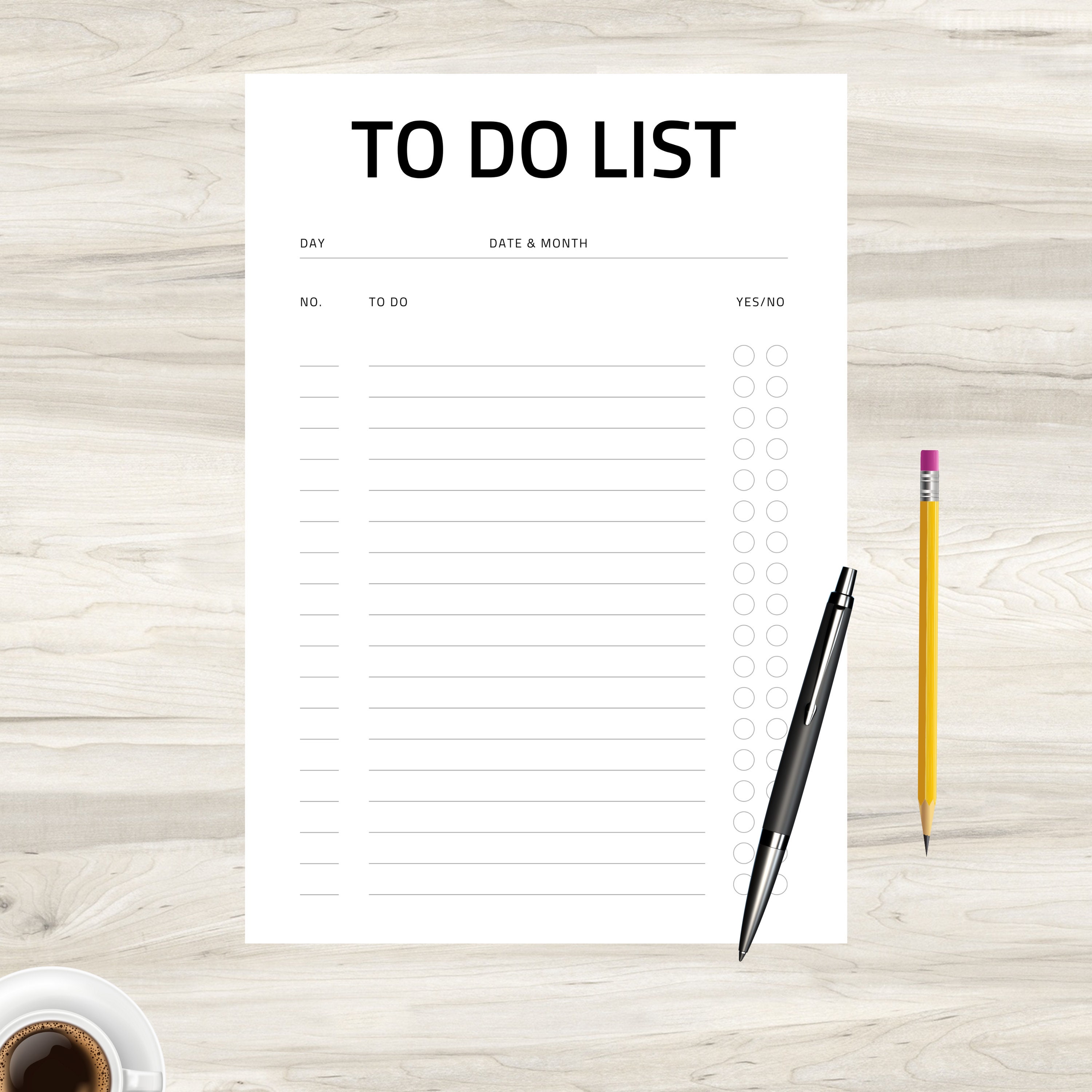 Daily Task Checklist Template,study Planner, Simple Checklist Template ...
