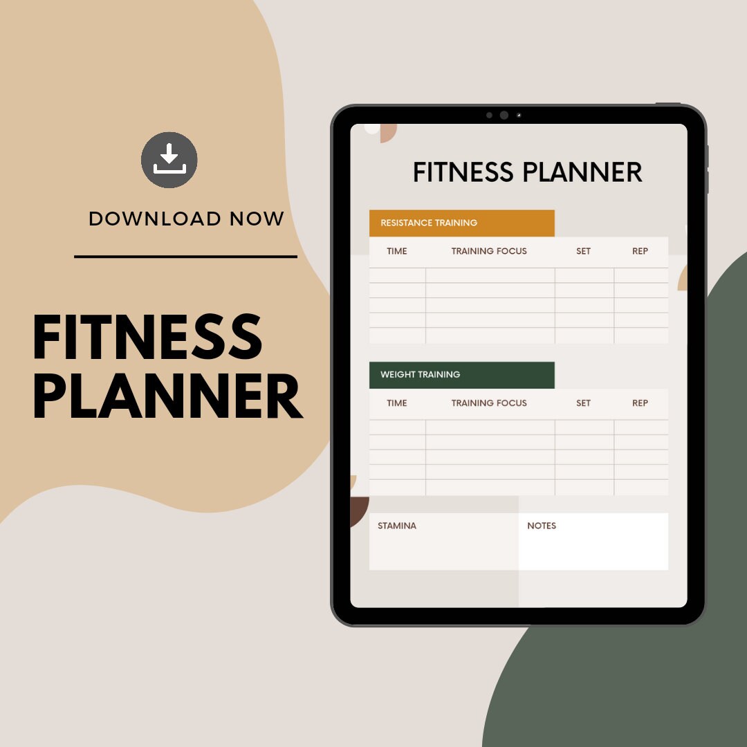 Fitness Planner, Workout Planner, Fitness Goals, Workout Logs, Workout ...