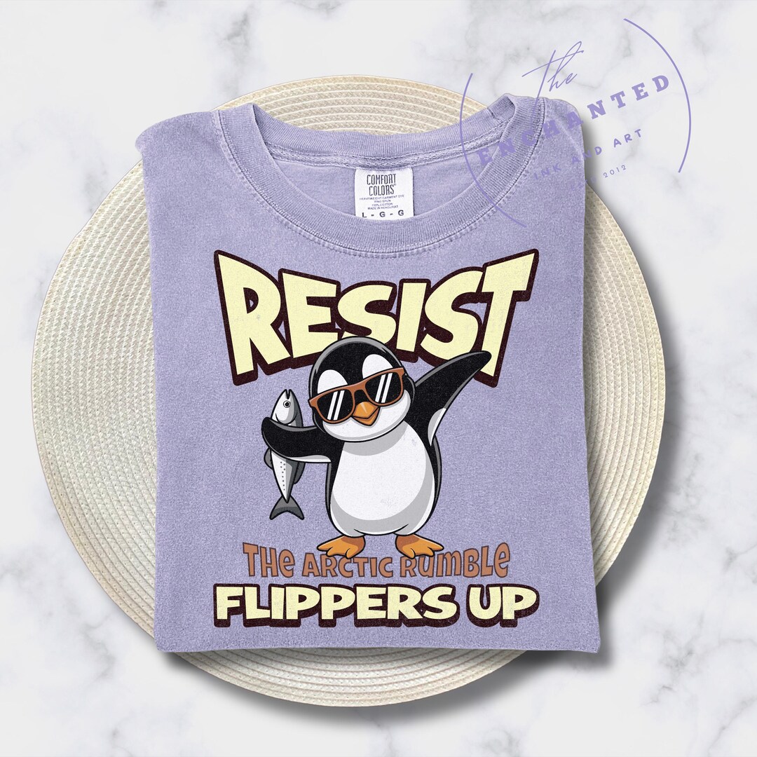 Resist Penguin Png, Penguin Against Tariffs Digital Download, Penguins ...