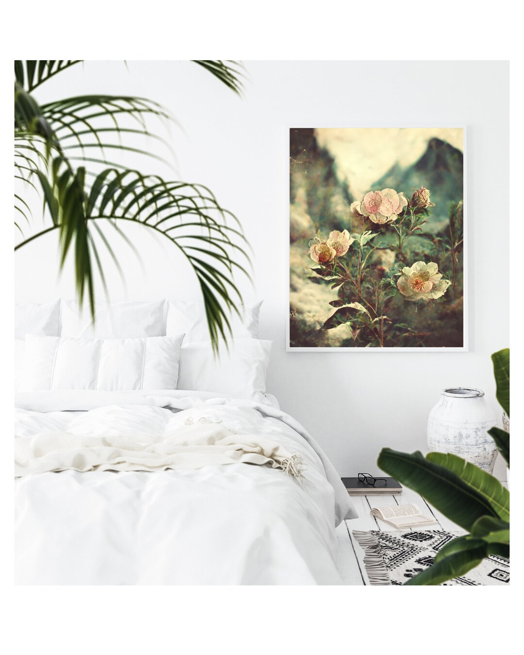 Vintage Alpine Roses Print Printable Wall Decor Printable Wall Art ...
