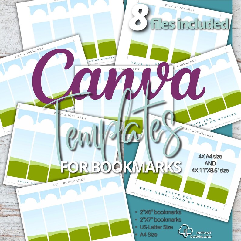 Make Your Own Bookmarks Digital Download Canva Templates DIY Make ...