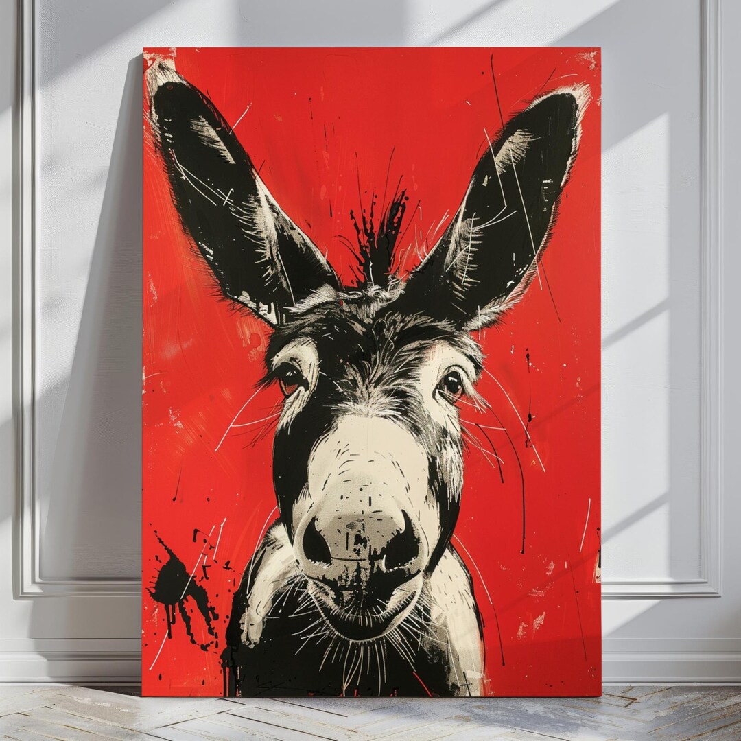 A Cute Donkey Art Poster, Poster, Room Decor, Funny Print, Sarcasm ...