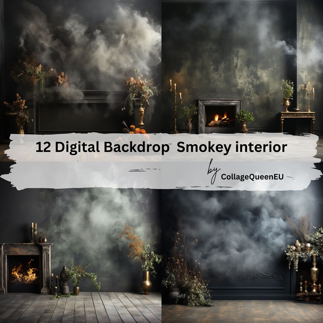 Smokey Scenes Digital Backdrop Set Photography Backdrop - Etsy