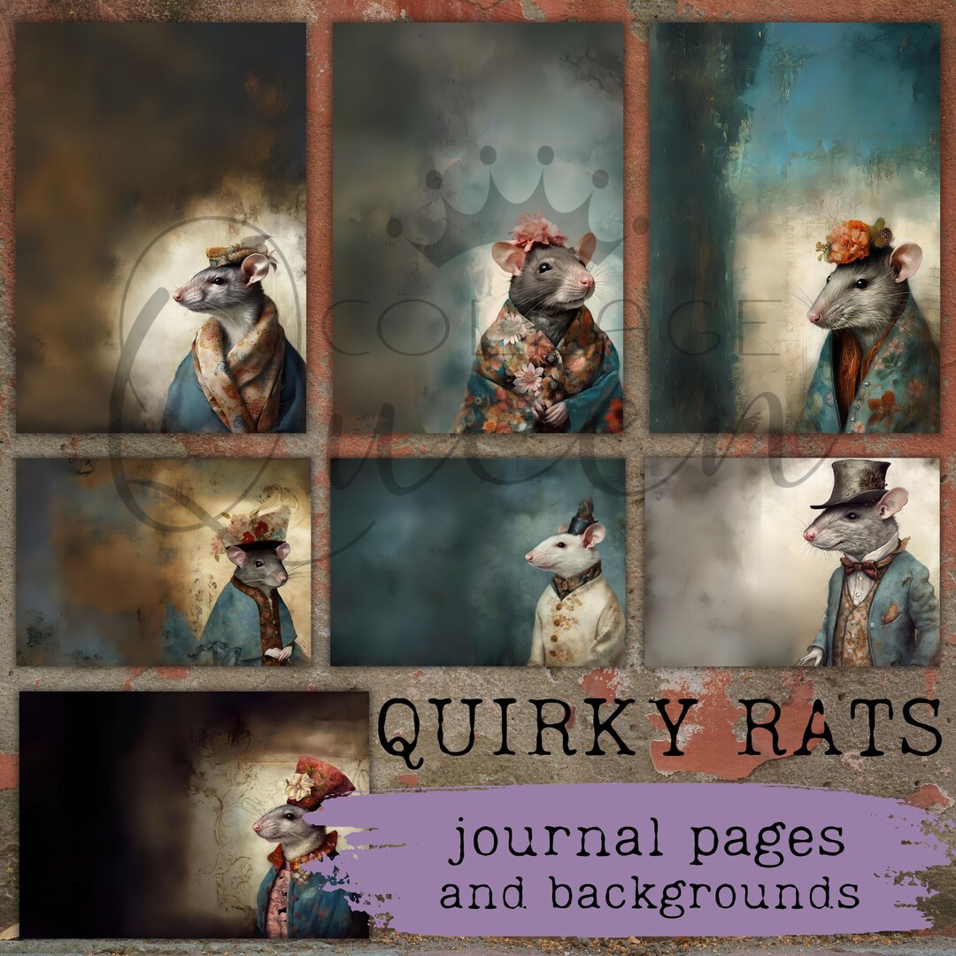 Quirky Rats Pages Junk Journal Digital Download Printable - Etsy