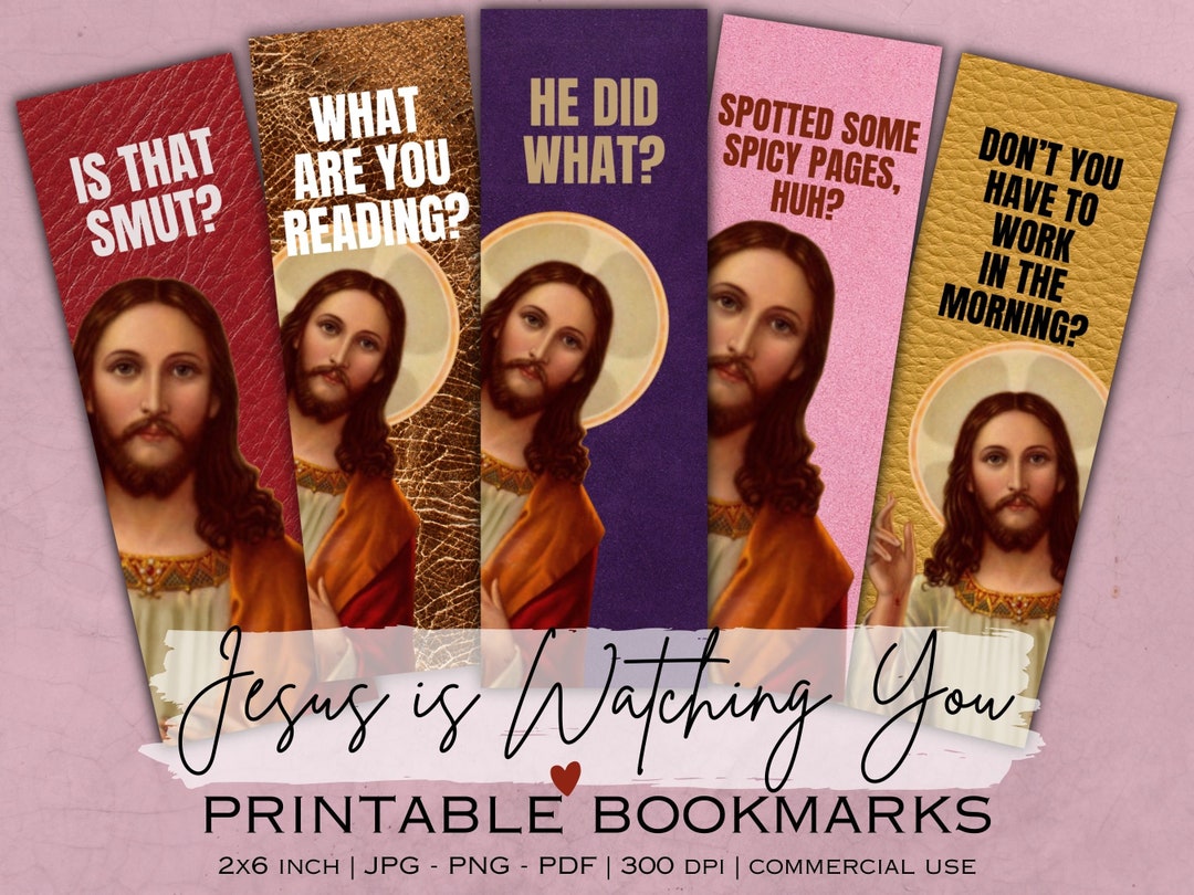 15 Jesus is Watching You Bookmarks Digital Download Jpg, Png and Pdf ...
