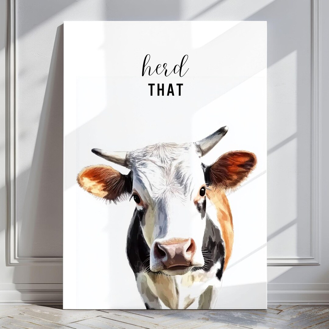 Herd That Cow Poster, Restroom Toilet Poster, Bathroom Humor Poster ...