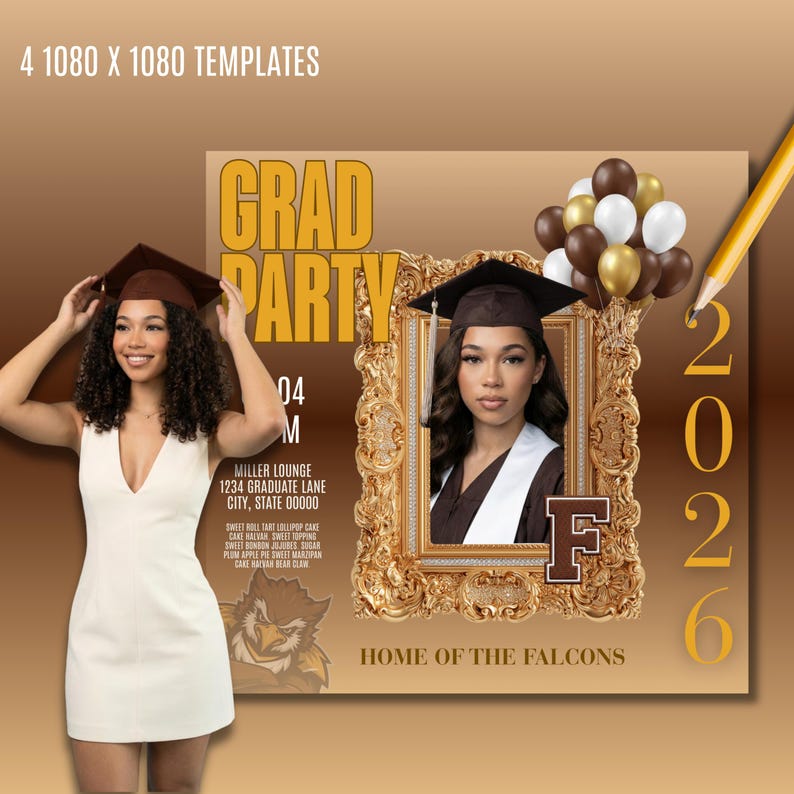 Graduation Canva Template Bundle | Class of 2026 Grad Party Invite ...
