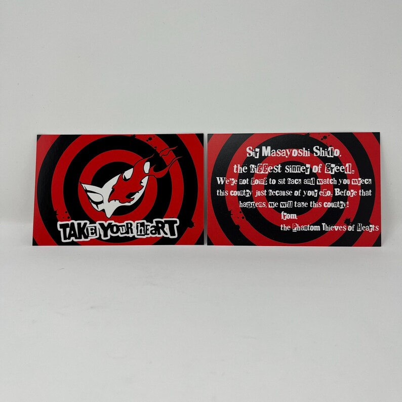 Persona 5 Royal Protagonist Double Sided Calling Card - Etsy
