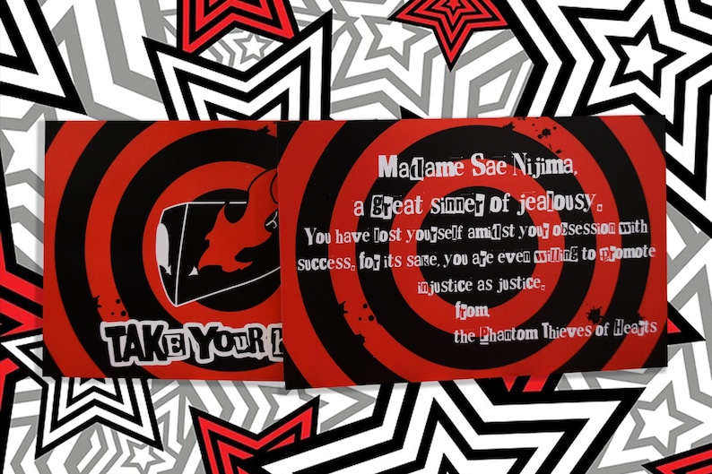 Persona 5 Royal Violet Double Sided Calling Card - Etsy