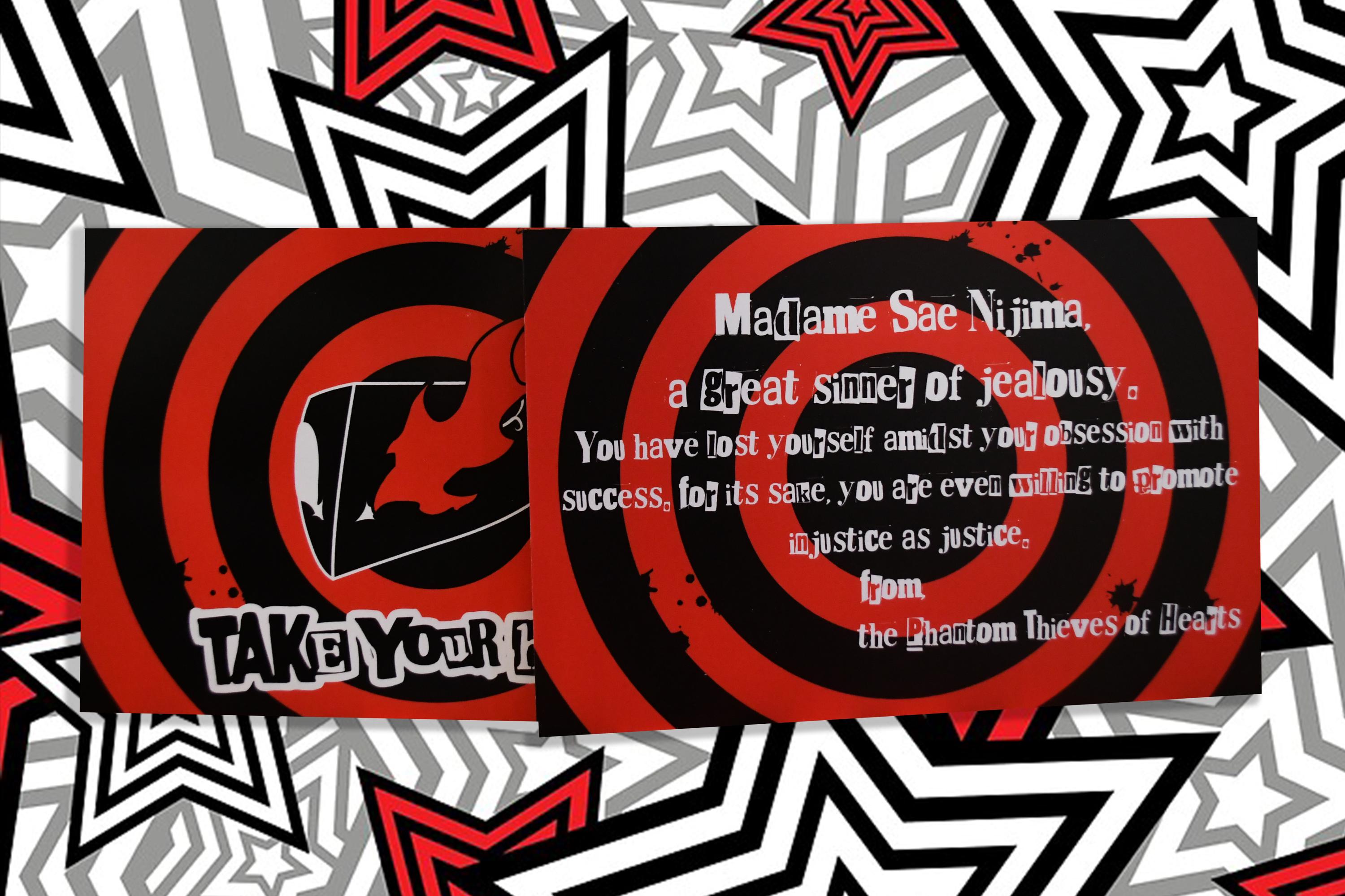 Persona 5 Royal Violet Double Sided Calling Card - Etsy