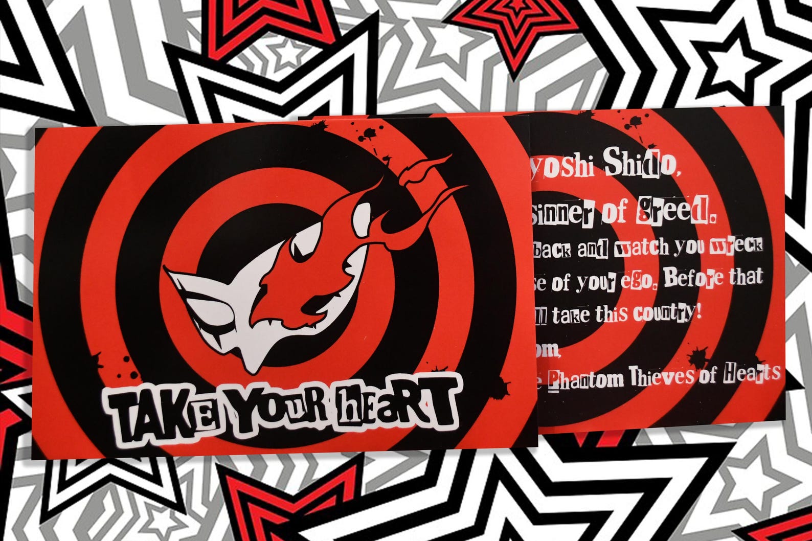 Persona 5 Royal Protagonist Double Sided Calling Card - Etsy