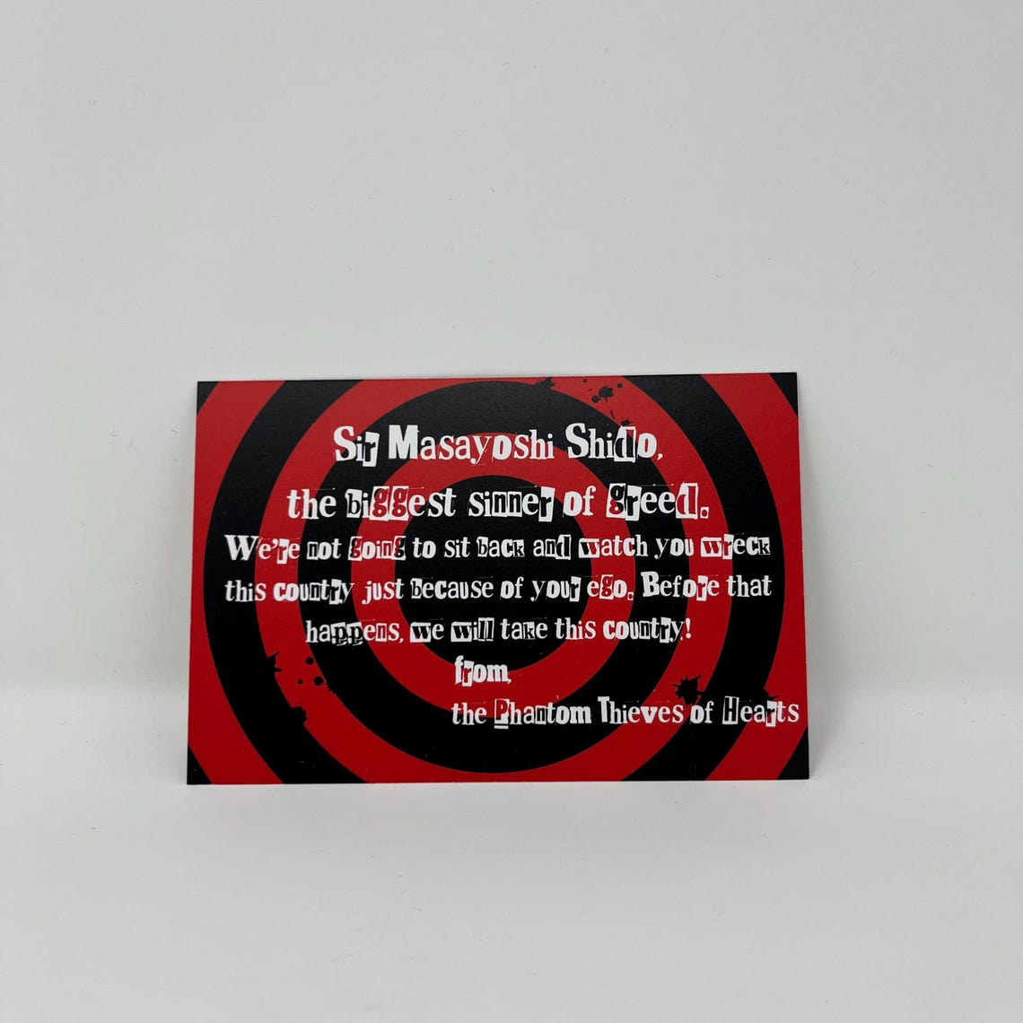 Persona 5 Royal Protagonist Double Sided Calling Card - Etsy