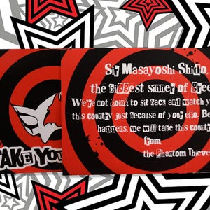 Persona 5 Royal Protagonist Double Sided Calling Card - Etsy