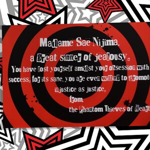 Persona 5 Royal Violet Double Sided Calling Card - Etsy