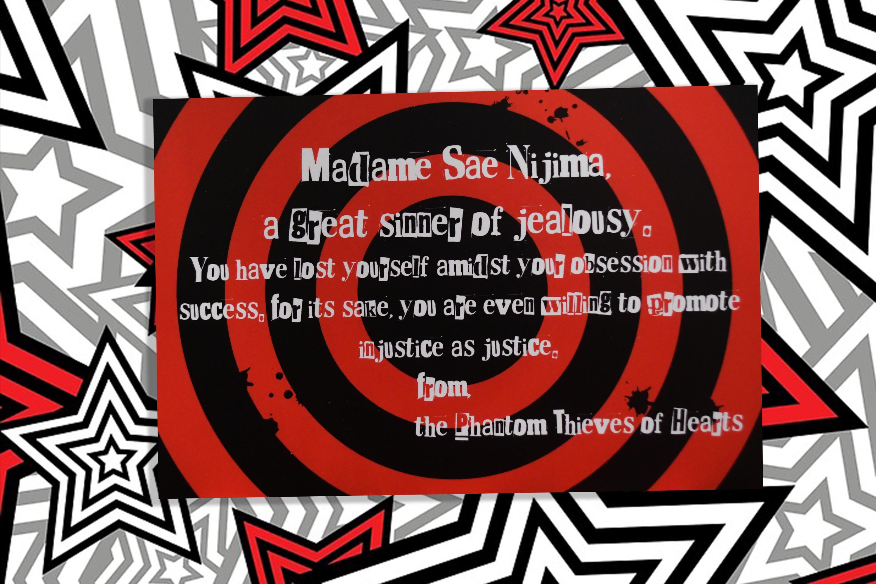 Persona 5 Royal Violet Double Sided Calling Card - Etsy
