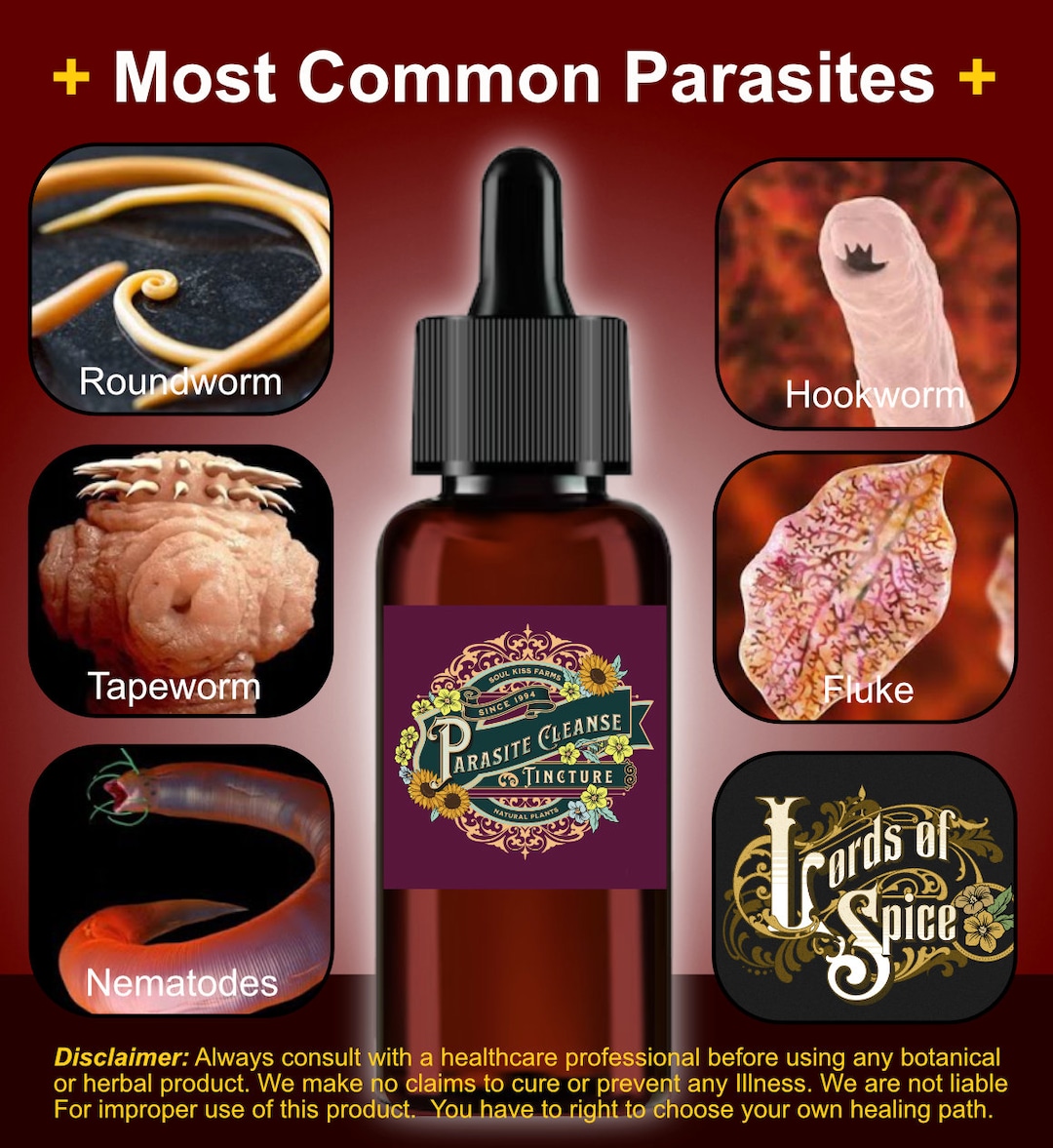 Parasite Cleanse Detox Parasite Tincture With Wormwood, Cloves, Walnut, Pumpkin Seed and More ...