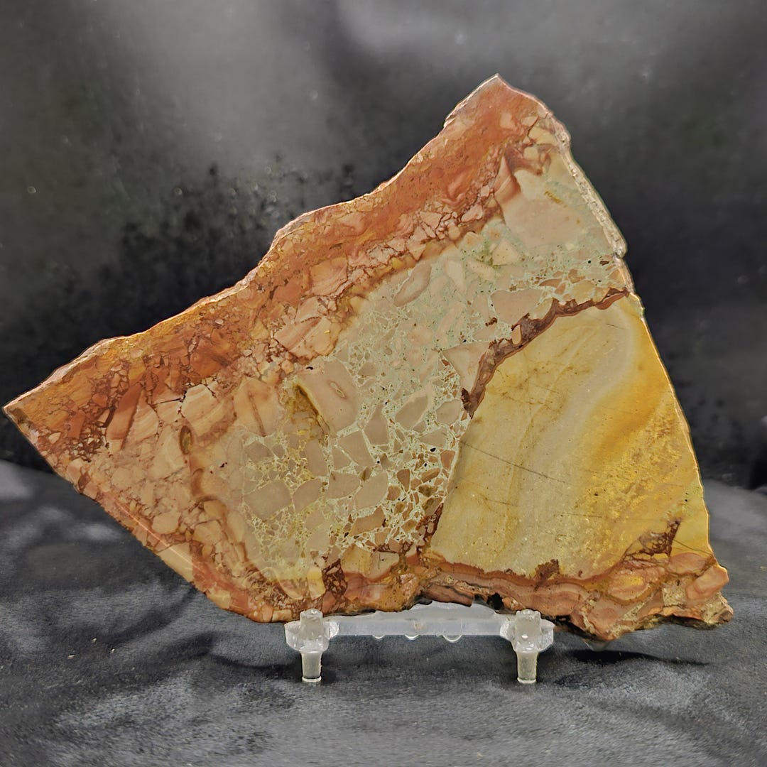 Breccia Rose Rhyolite From Mexico, Lapidary Slab, Natural Stone for ...