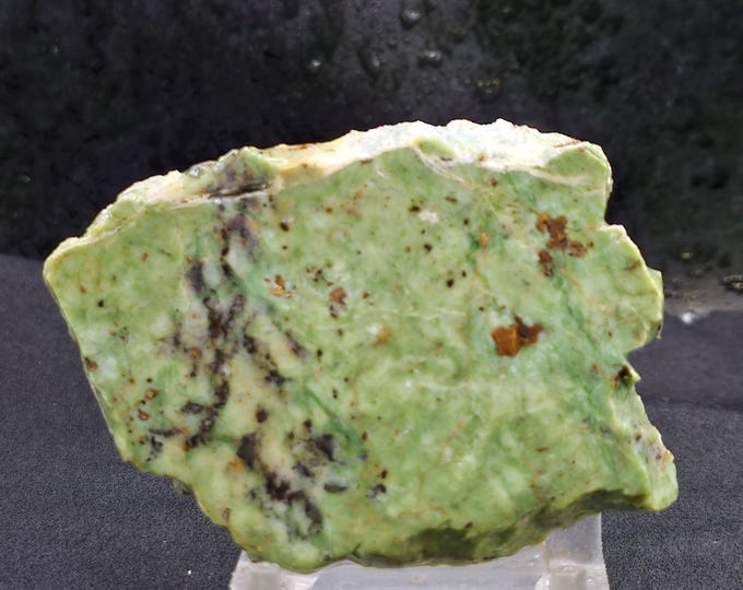 Chrysoprase From Madagascar, Lapidary Slab, Stabilized in Cactus Juice ...