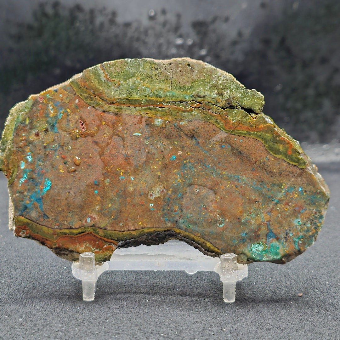 Jasper With Copper Minerals From Utah, Lapidary Slab, Natural Stone for ...