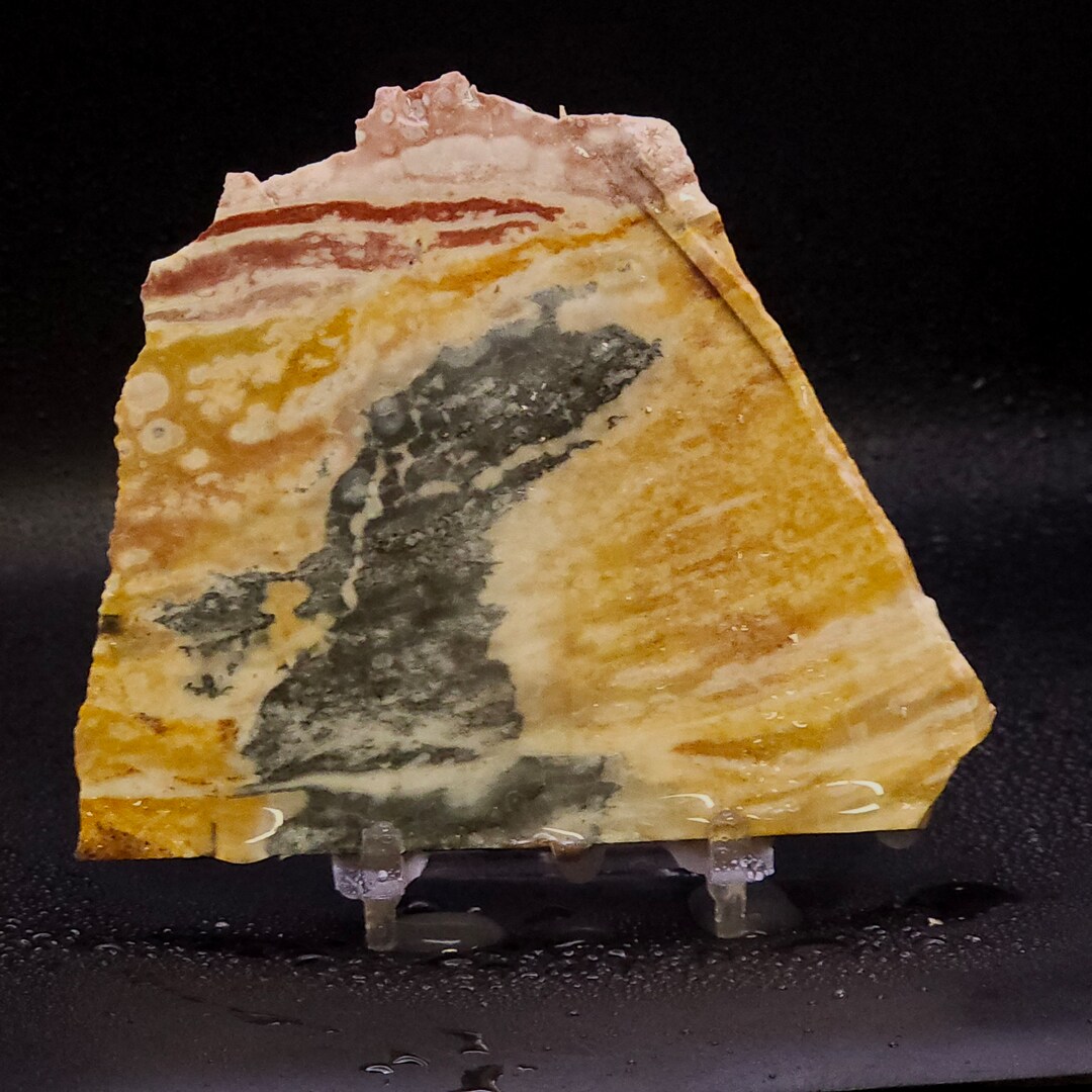 Galaxy Rhyolite From Mexico, Lapidary Slab, TAPERED, Natural Stone for ...