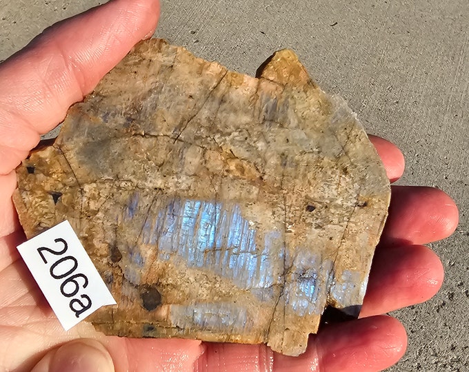 Moonstone From Michigan, Lapidary Slab, TAPERED, Natural Stone for ...