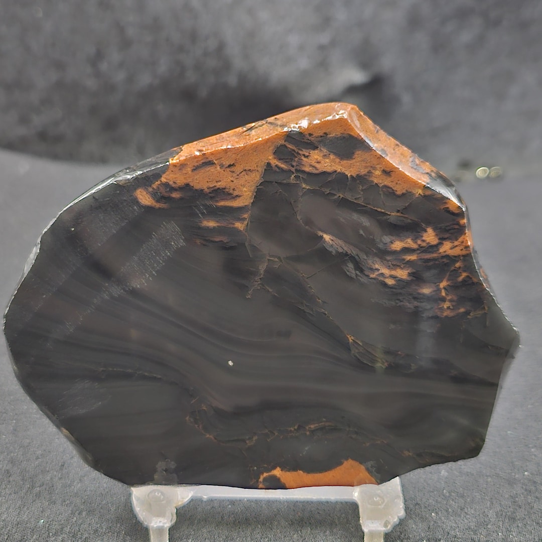 Double Flow Obsidian From Davis Creek CA, Lapidary Slab, Natural Stone ...