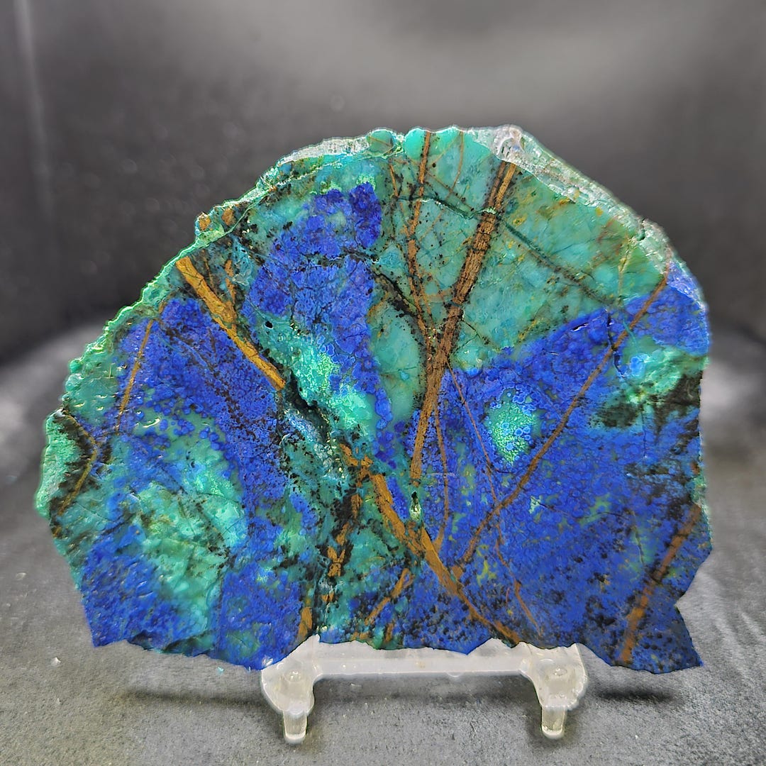 Chrysocolla Azurite Malachite Slab From China, Stabilized Cactus Juice ...