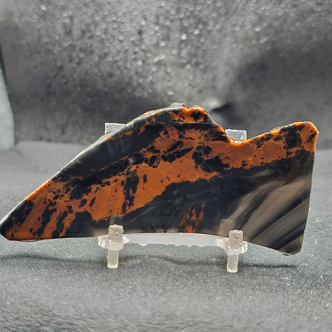 Double Flow Rainbow Obsidian From Davis Creek CA, Lapidary Slab ...