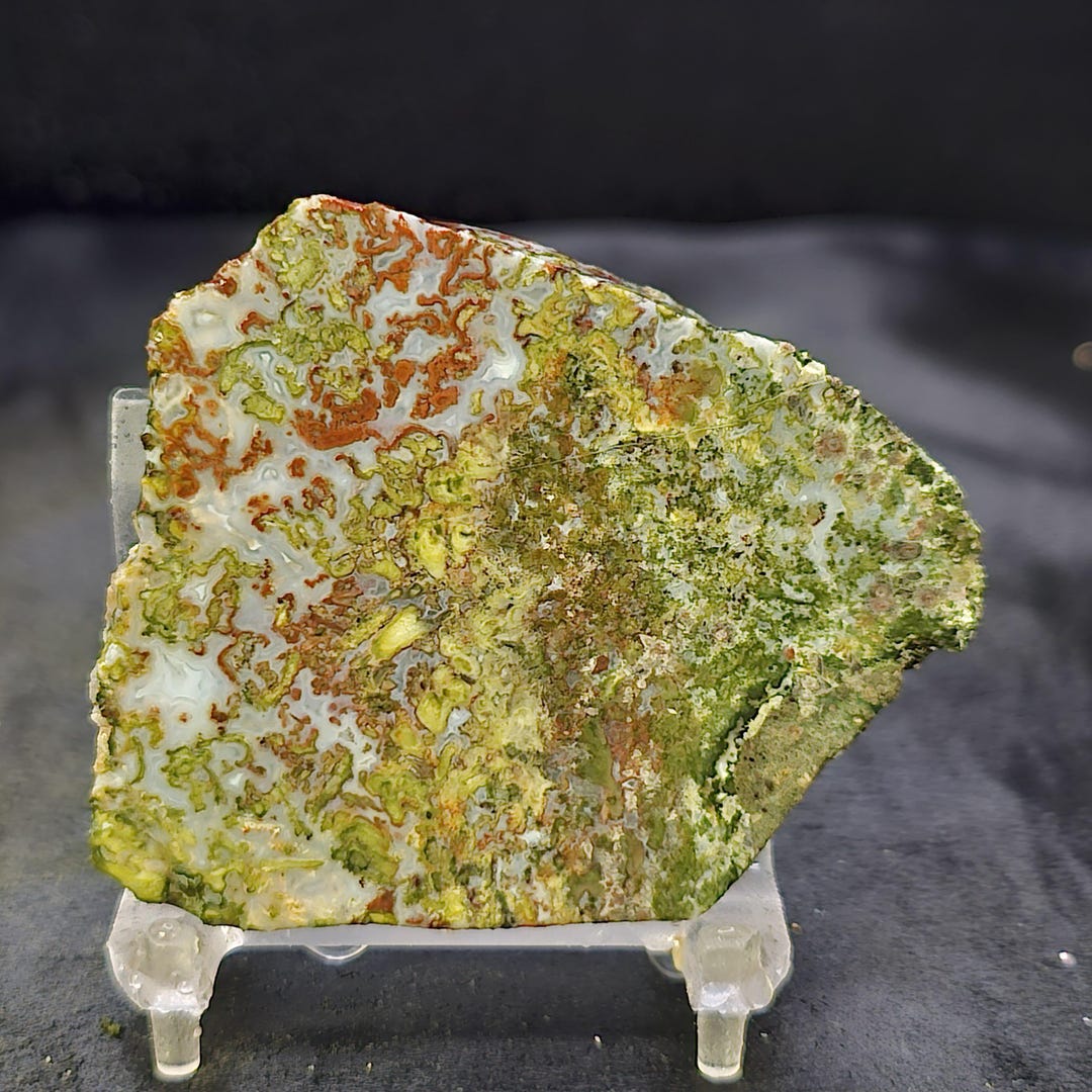 Red Lightning From Mexico, TAPERED Lapidary Slab, Natural Stone for ...