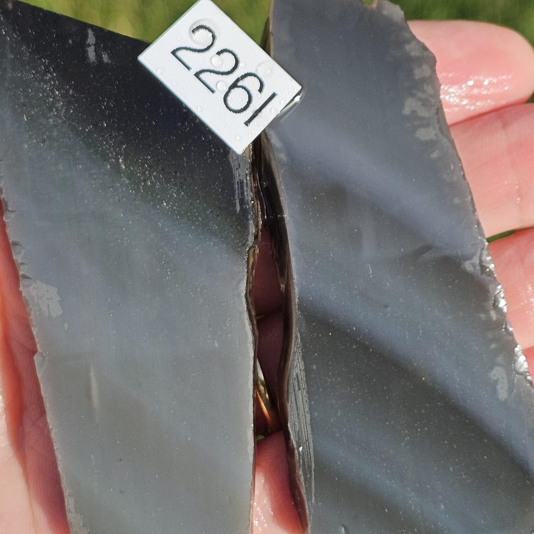 Electric Blue Obsidian From Lassen Creek CA, Lapidary Slabs, Natural ...