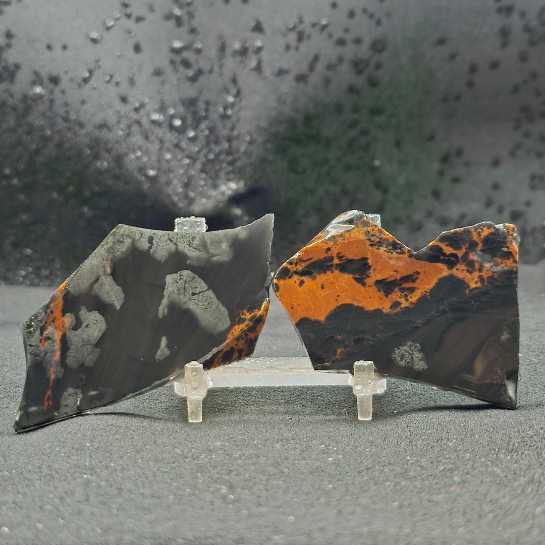 Double Flow Obsidian From Davis Creek CA, Lapidary Slabs, Natural Stone ...