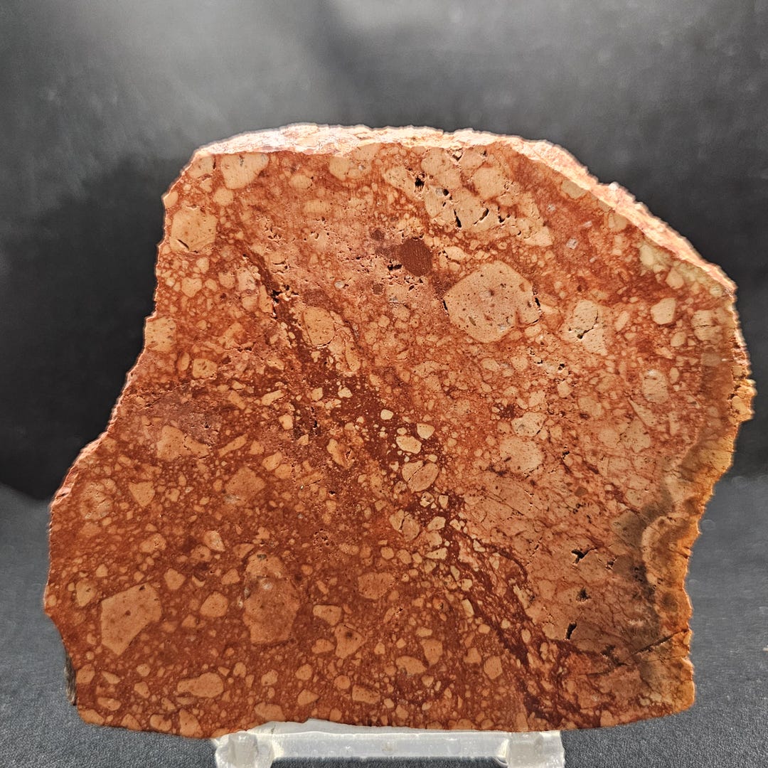 Red Breccia From Unknown | Lapidary Slab | Natural Stone for Cabbing ...