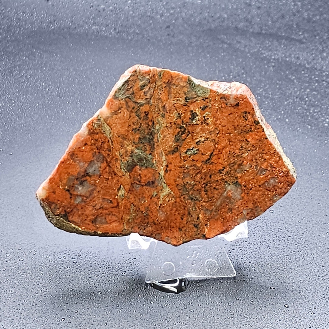 Jasper/quartz/epidote From Lake Michigan, Lapidary Slab, Natural Stone ...