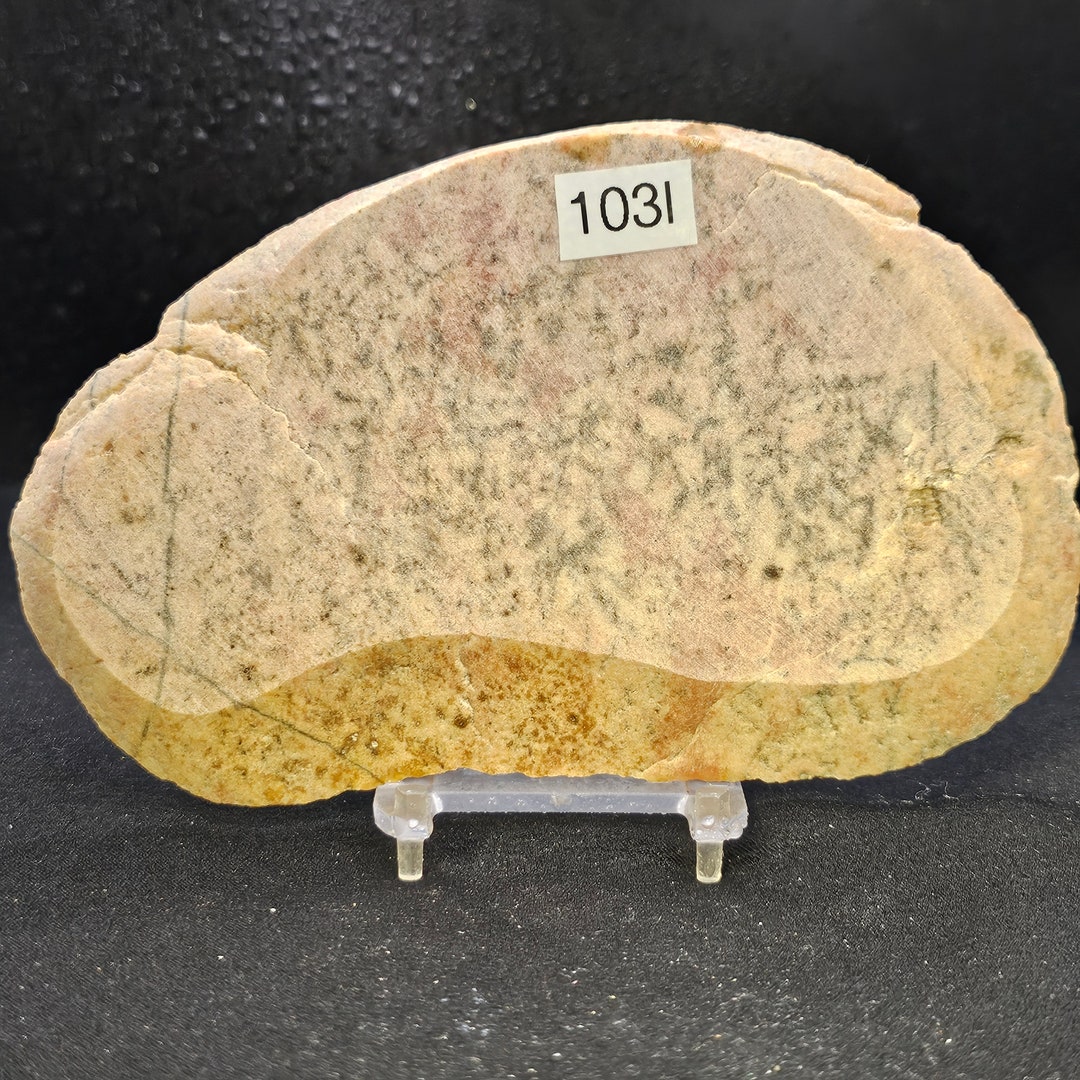 Rose Colored Granite From Michigan, Lapidary Slab, TAPERED, Natural ...