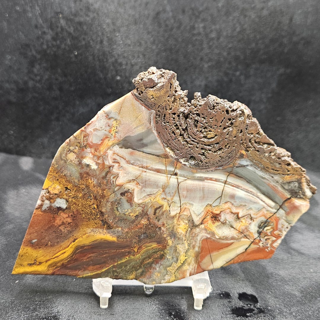 Serape Jasper From Mexico, Lapidary Slab, Natural Stone for Cabbing ...