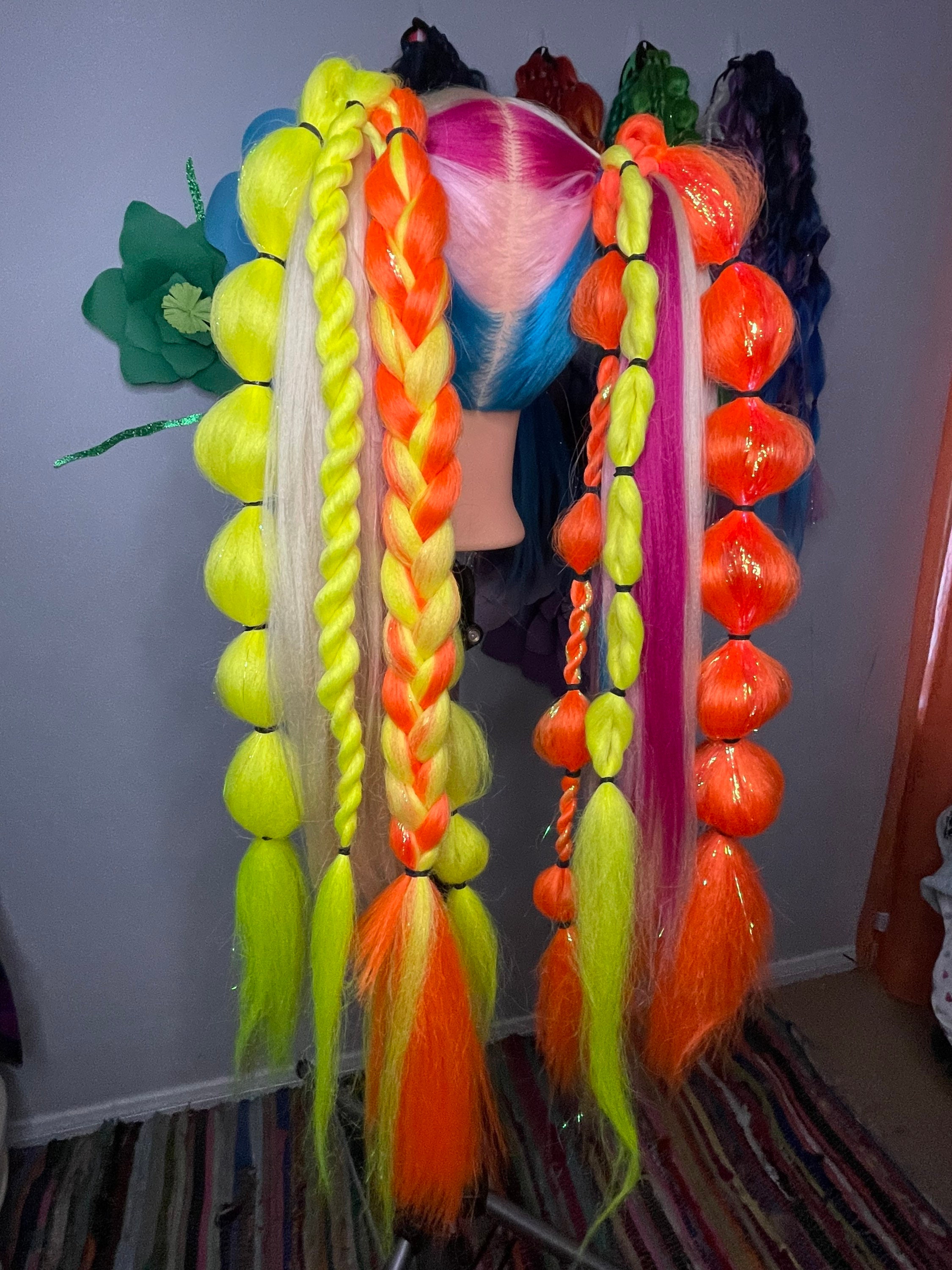 NEON DREAMS Reusable Rave Braids - Etsy