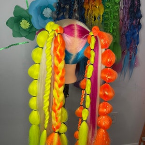 NEON DREAMS Reusable Rave Braids - Etsy