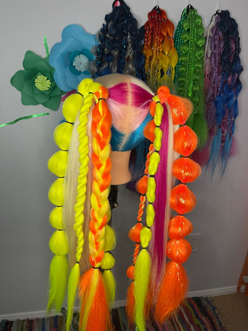 NEON DREAMS Reusable Rave Braids - Etsy