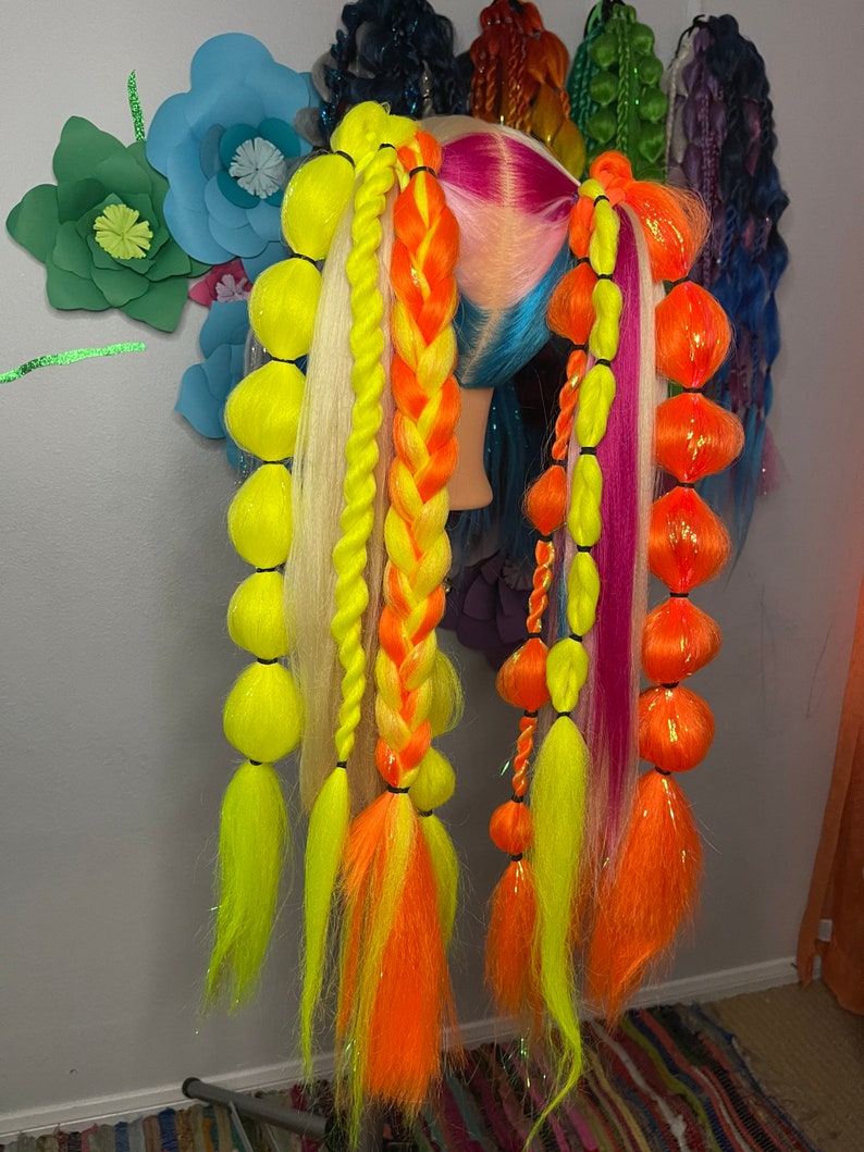 NEON DREAMS Reusable Rave Braids - Etsy