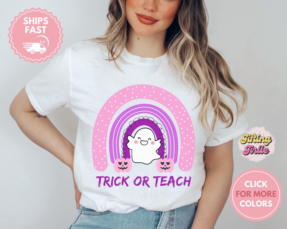 Trick or Teach Shirt, Fall Teacher Shirt, Halloween Teacher Shirt ...