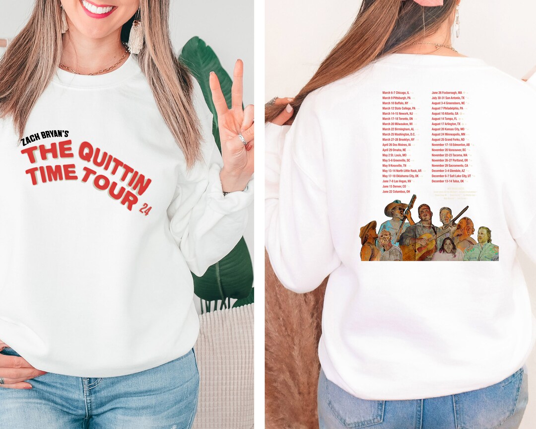 Zach Bryan the Quittin Time Tour 2024 Sweater,country Music Hoodie,zach ...