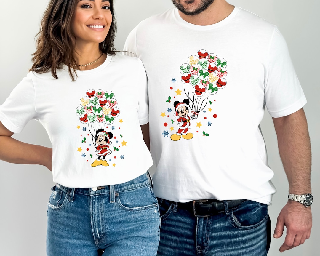 Disney Couples Mickey and Minnie Mouse Christmas T-shirt, Mickey's Very ...