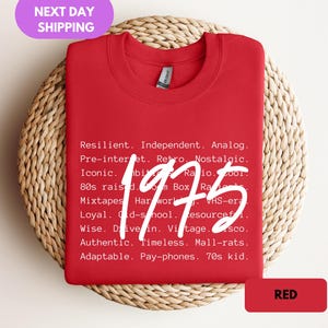 1975 Classic Sweatshirt, 1975 Words Hoodie, 50th Birthday Sweater, 50th ...