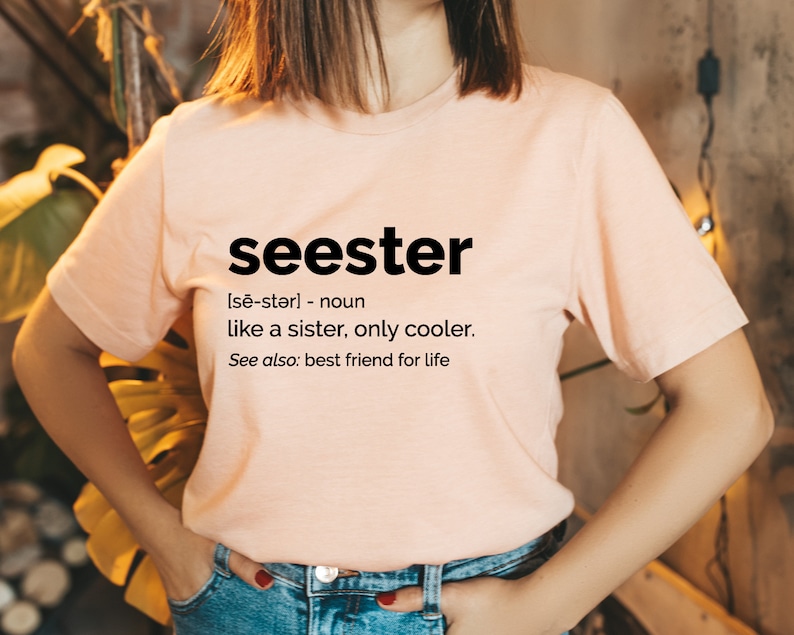 Seester Noun Shirt, Seester Definition Tshirt, Best Sister Gift ,funny ...