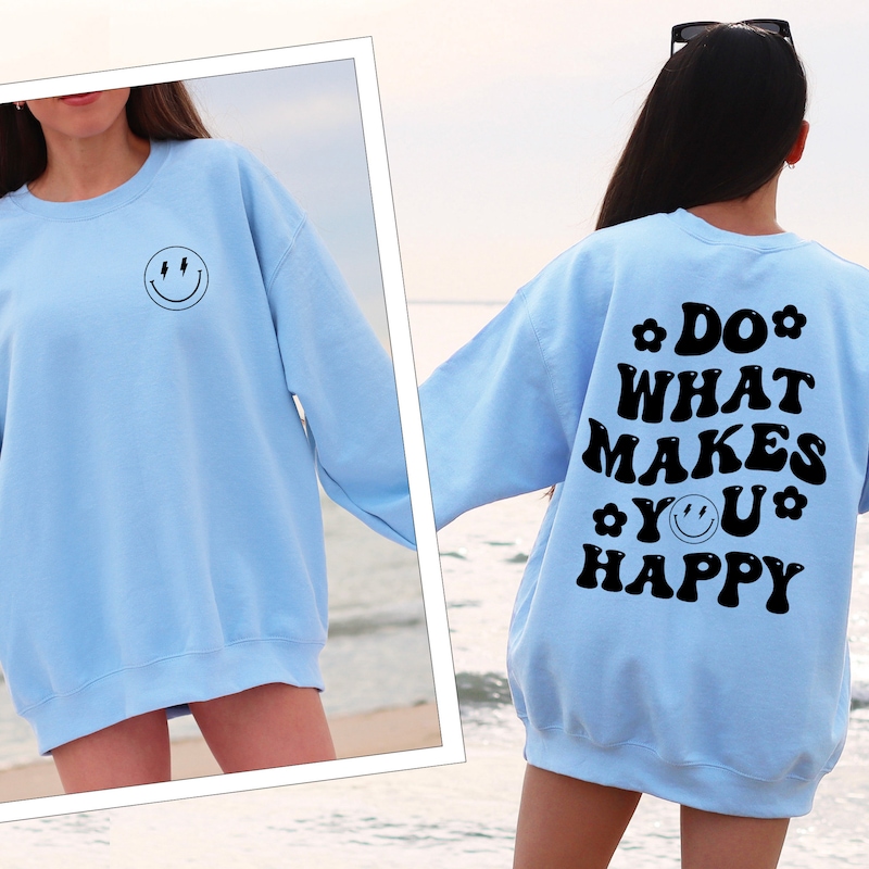 Happy Sweatshirt - Etsy