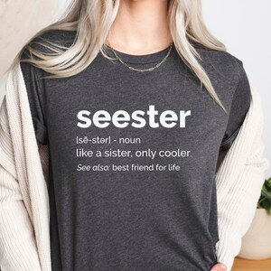 Seester Noun Shirt, Seester Definition Tshirt, Best Sister Gift ,funny ...