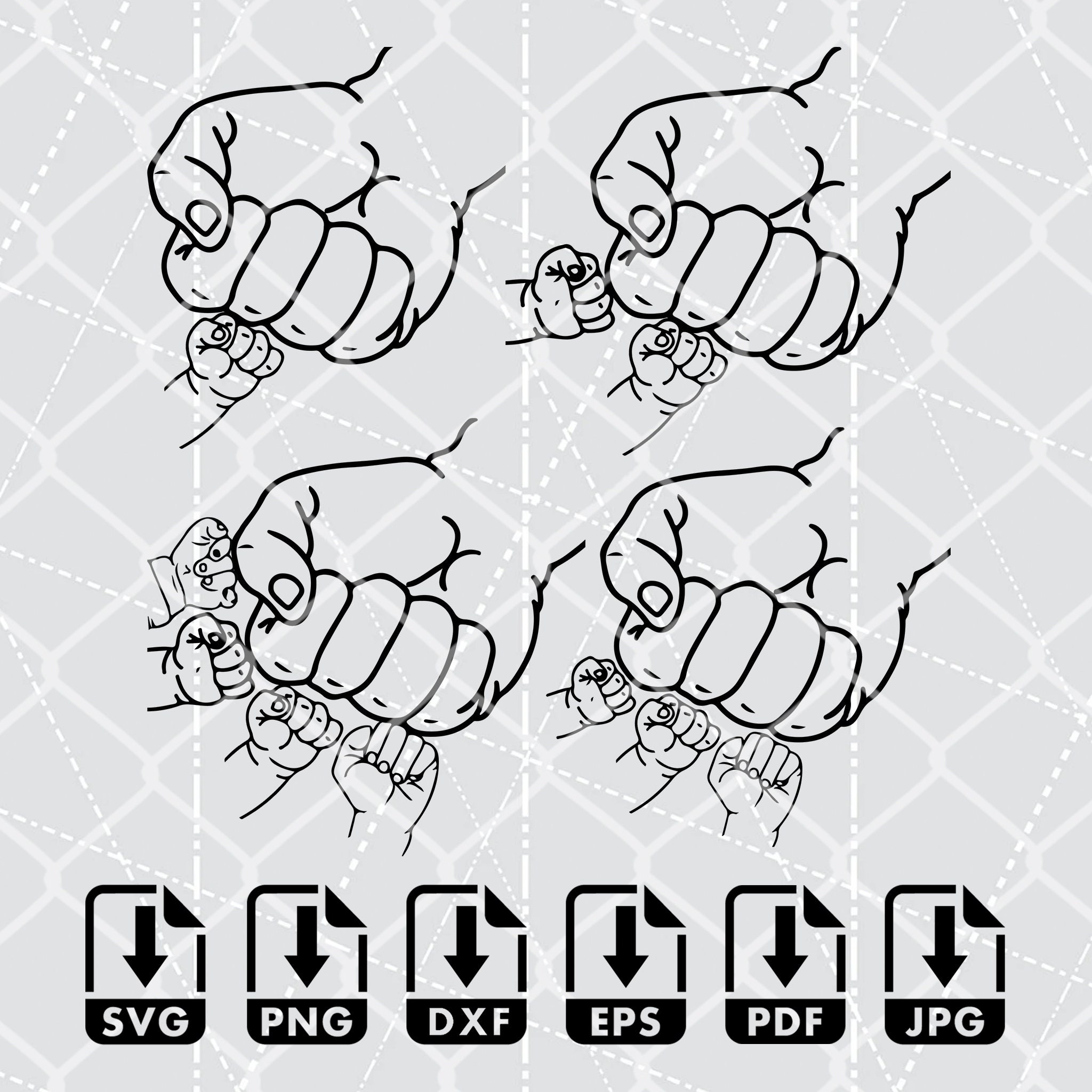 Proud Father Family Baby Fist Pump SVG Png Eps Dxf Pdf - Etsy