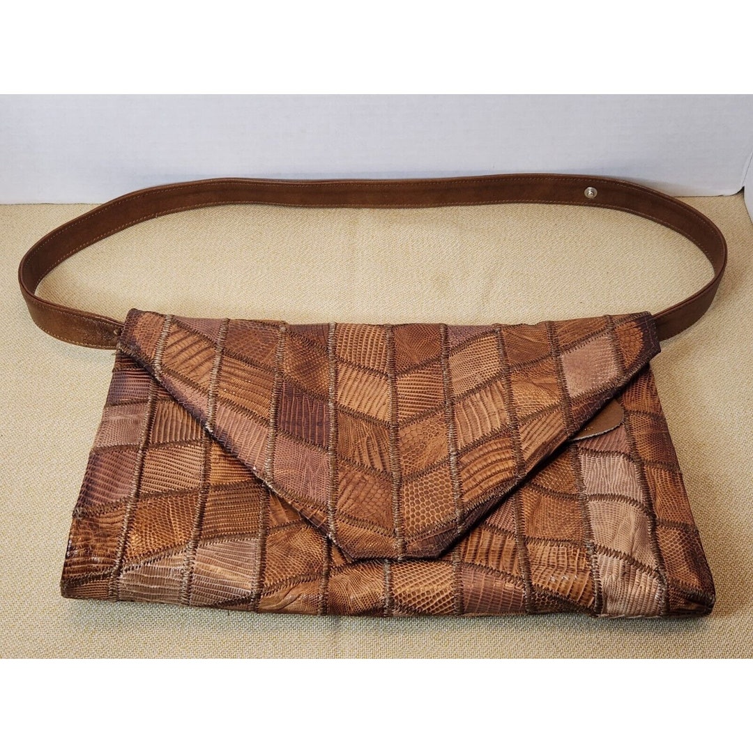 Vintage Tony Lama Patchwork Leather Hand Tooled Bag Purse - Etsy